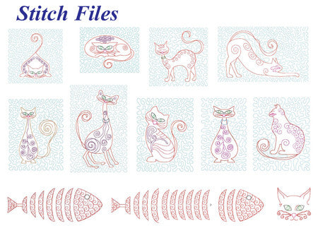 Stipple! Sassy Cats